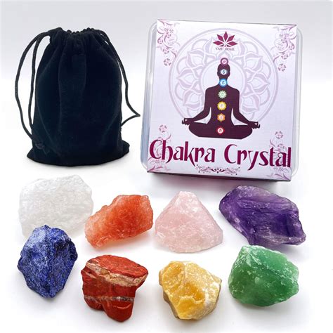 Premium 7 Chakra Stones Set Large Raw Crystals And