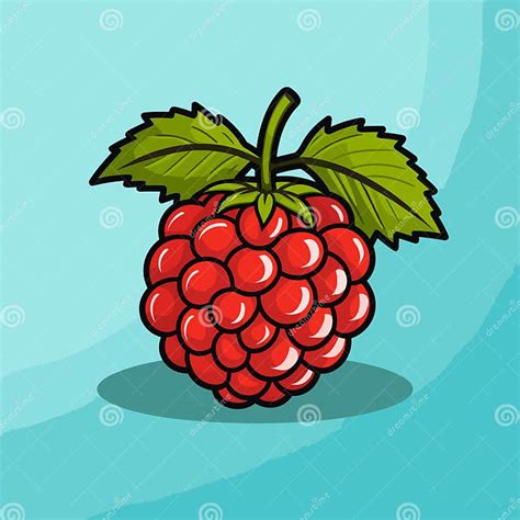 Raspberry Raspberry Hand Drawn Comic Illustration Vector Doodle Style Cartoon Illustration