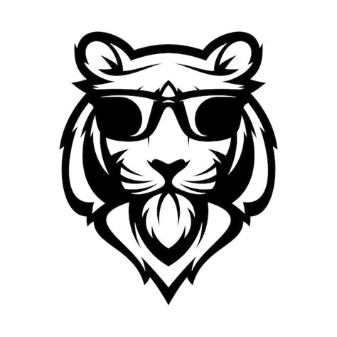 Premium Vector Tiger Sunglass Outline