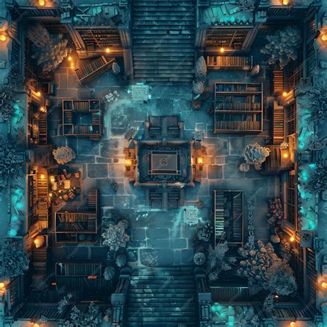 Christmas Battle Map Dnd Rpg Map For Dungeons And Dragons Game