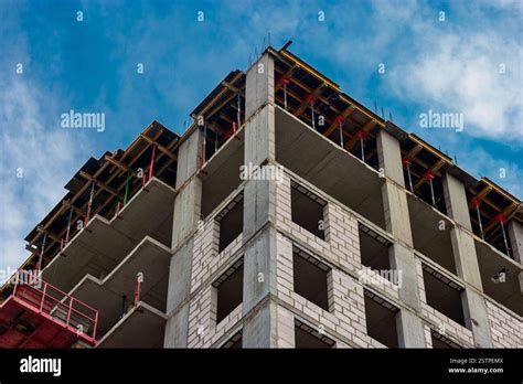 High Rise Housing Development From Below View At Monolith Concrete