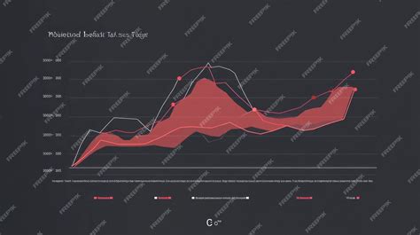 Financial Data Visualization Line Graph And Area Chart Premium Ai