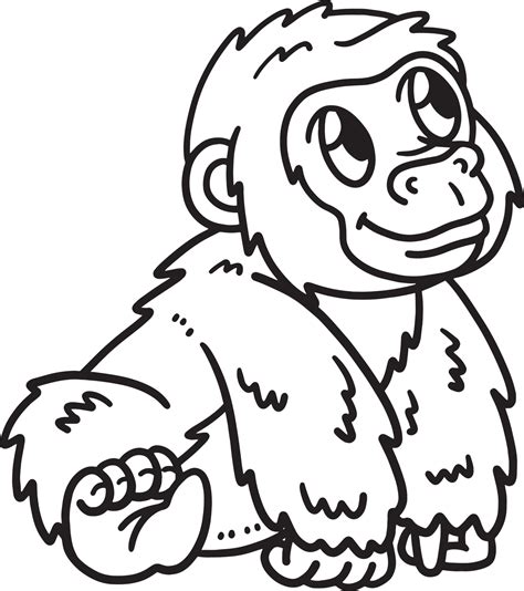 Printable Gorilla Coloring Coloring Pages