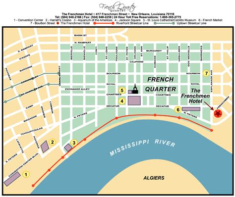 Map Of Streets In French Quarter New Orleans La At Sybil Downing Blog