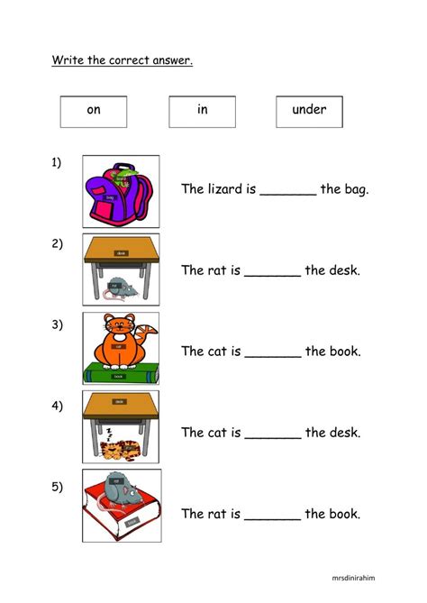 Preposition Worksheet For Year 1 Preposition Worksheets Preposition