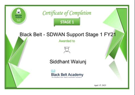 Cisco Black Belt Sdwan Support Siddhant Walunj
