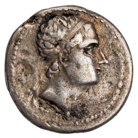 Antiochus Iii Silver Tetradrachm Seemingly Unique Fourree Imitation
