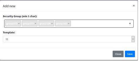Binding Templates To Security Groups