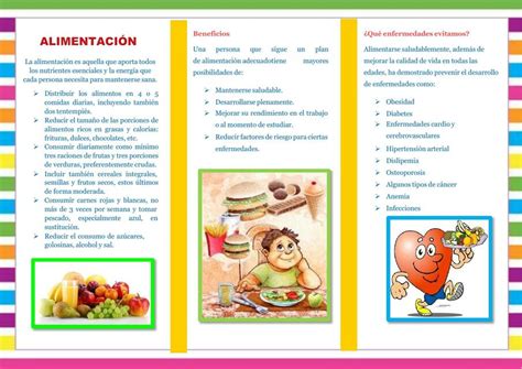Tríptico De Alimentación Saludable Mayte Lozada Udocz