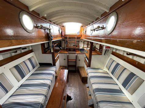 Percy Crossley Bermudan Sloop Classic Wooden Yacht For Sale