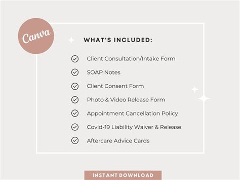 Massage Therapist Forms Editable Massage Consent Form Etsy