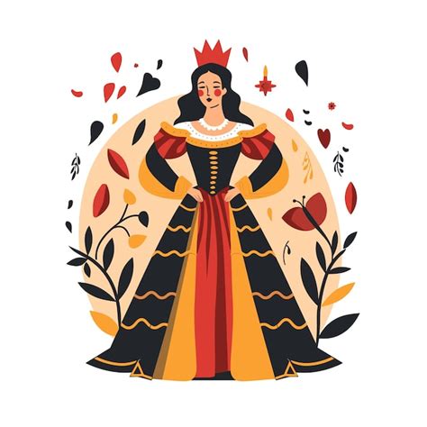 La Reina Está Vestida Como Una Reina Orgullosa Una Figura Real Que