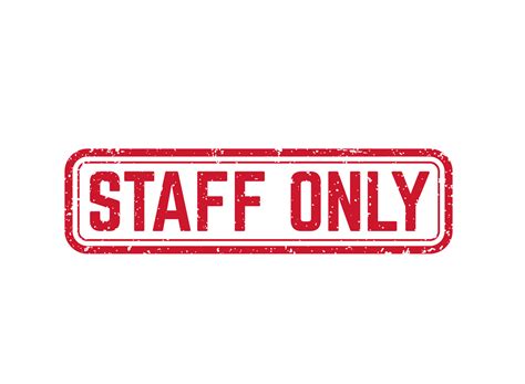 Staff Only Sign Vector Stamp 11231531 Vector Art At Vecteezy