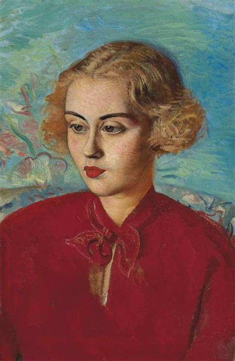 Boris Grigoriev 1886 1939 Woman In Red Christies