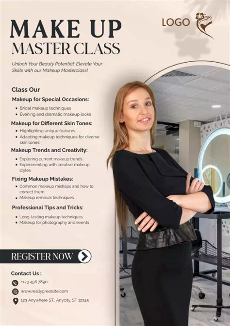 Makeup Master Class Poster Template Postermywall
