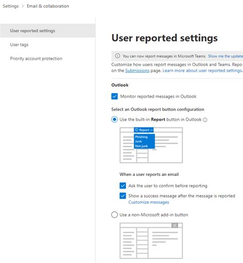 Setup The Microsoft Reporting Phishing Service Button Huntress Support
