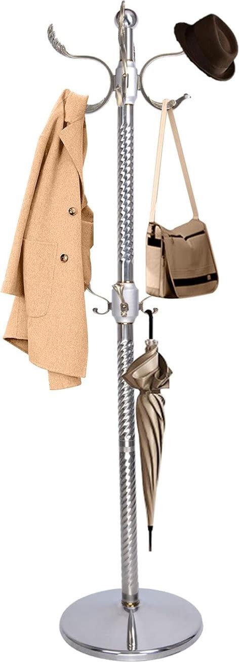Metal Coat Rack Stand Stainless Steel Coat Rack Freestanding With Disc