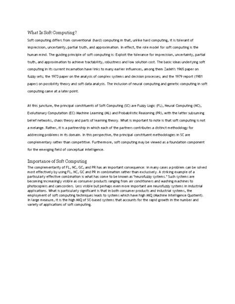 Soft Computing Pdf Computing System