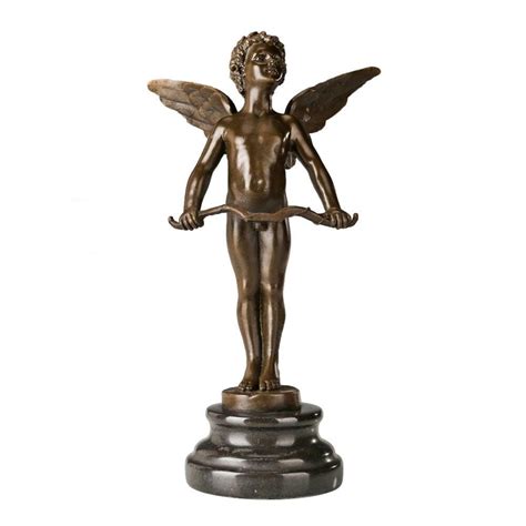 Antique Roman Cupid Greek Eros Mythical Love God Statue Figurine Decor