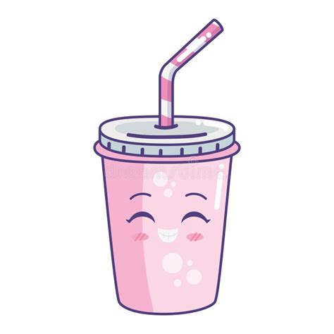 Cute Drink Kawaii Stock Vector Illustration Of Disposable 283996539