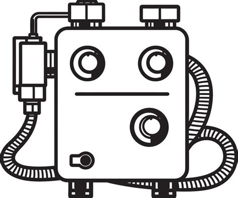 Sophisticated Vector Drawing Of A Residential Electric Meter