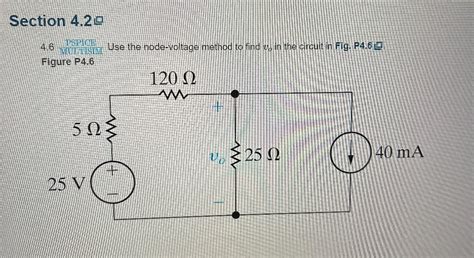 Section 4 204 6 ﻿isp Use The Node Voltage Method To