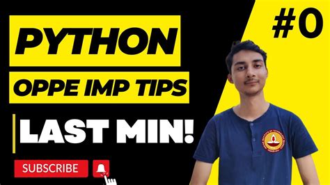 Last Min Important Oppe Tips Oppe Pyq Iitm Python Iitm Python