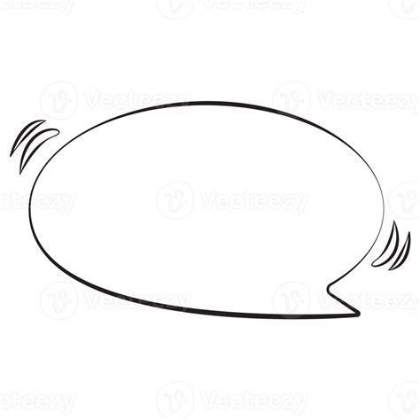 Chat Bubble Hand Drawn Style Isolated Speech Bubble Text Bubble Text