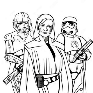 Star Wars Characters Coloring Page Coloring