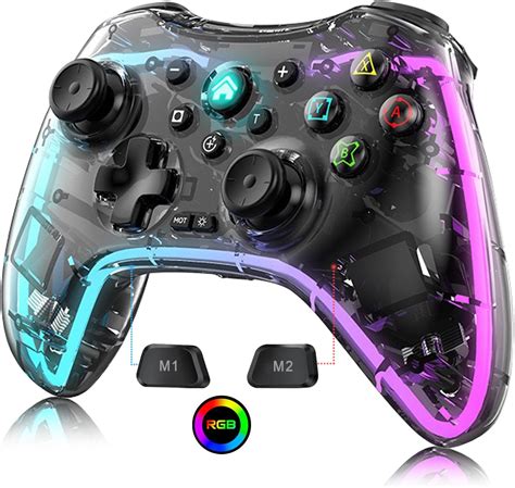 Clear Wireless Switch Controller For Nintendo Switcholedlite