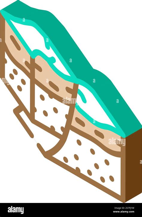 Compression Thrust Earthquake Isometric Icon Vector Compression Thrust