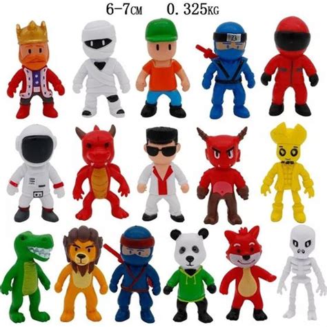 Kit 16 Bonecos Personagens Jogo Stumble Guys 7 Cm Mega Toys Bonecos