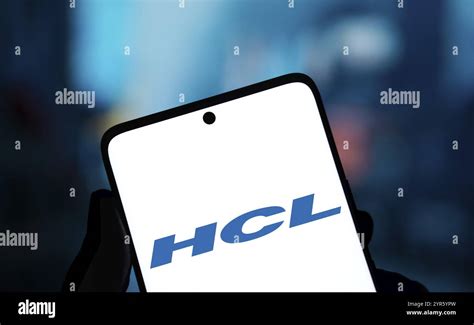 Hcl Logo Is Displayed On Smartphone Hcl Technologies Limited Is An