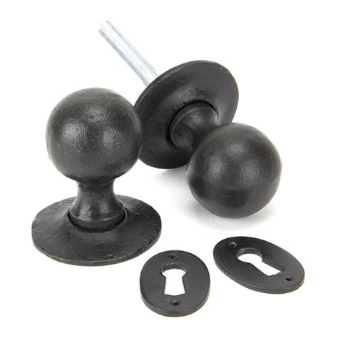 Round Mortice Rim Knob Set Black Locks Doors And Windows