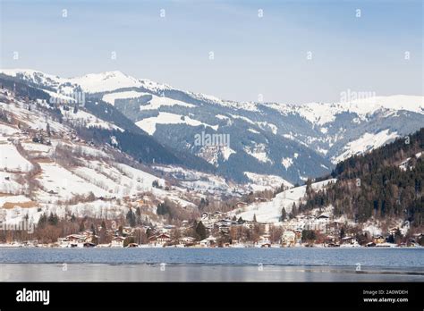 The View From The Austrian Town Of Zell Am See Across Lake Zell Towards