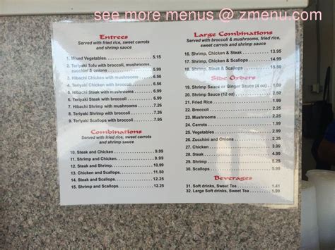 Online Menu Of Hoshi Express Japanese Grill Restaurant Shelby North