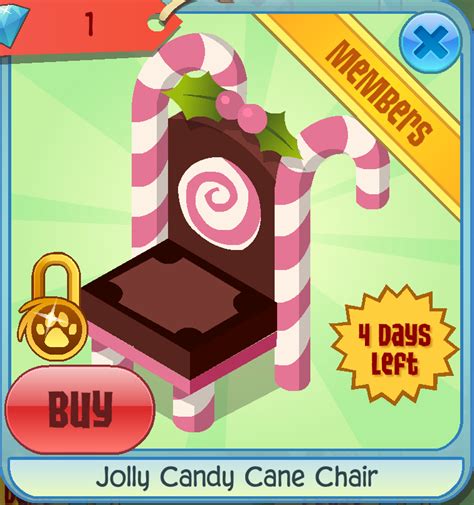 Jolly Candy Cane Chair Animal Jam Classic Wiki Fandom