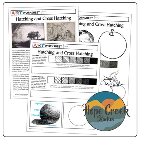 Art History And Drawing Hatch Cross Hatching Worksheet Lesson Skills Mark