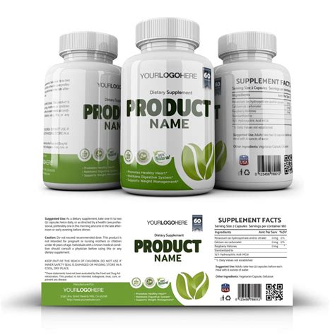 Supplement Label Design Template Free