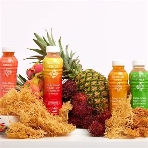 Nourish Kings Sea Moss Drink Superfood Variety Pack No