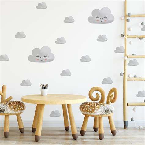 Adesivos De Parede Nuvens Aquareladas Elo7 Produtos Especiais