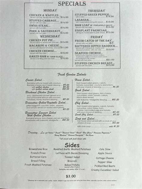 Online Menu Of Brownstone Cafe Restaurant Middletown Pennsylvania