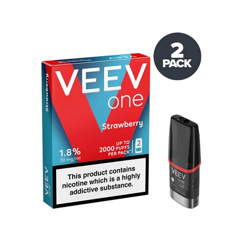 Strawberry Veev One Pre Filled Pods Pack Of 2 From £5 39