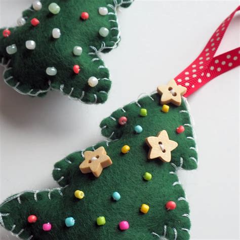How To Sew Easy Felt Christmas Tree Ornaments Artofit