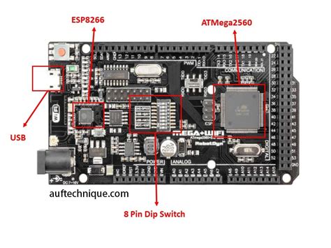 Menggunakan Arduino Robotdyn Mega Wifi Papan Sirkuit Iot Dengan 2