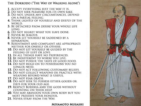 The 21 Rules Of Dokkodo Miyamoto Musashi Mohammed Abbasi