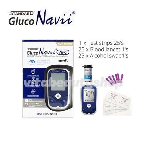 Gluconavii Nfc Blood Glucose Meter Set Strips Shopee Malaysia