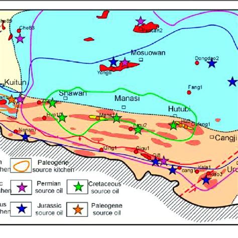 Map Showing The Jurassic Source Rock Maturity And Distribution Of Oil