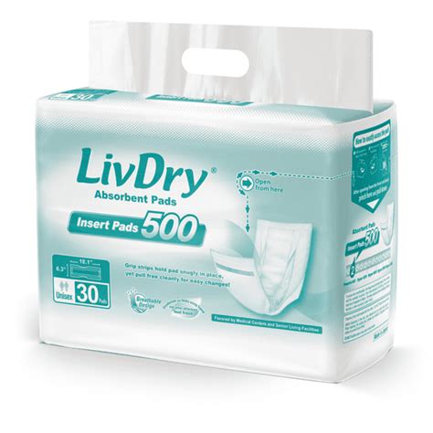 Livdry Unisex Incontinence Pad Super Absorbent Odor Control Insert