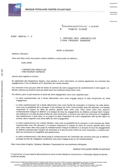 Demande De Caution Bancaire